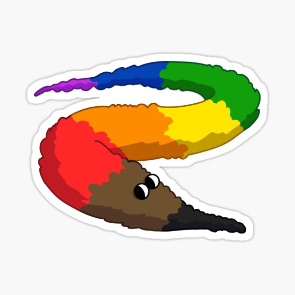 "POC LGBT Pride Flag | Worm on a String" Sticker by olivks | Redbubble