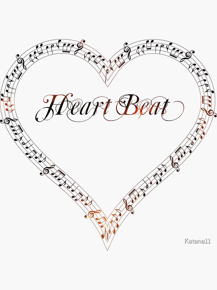 "Heart beat" Sticker by Katana11 | Redbubble