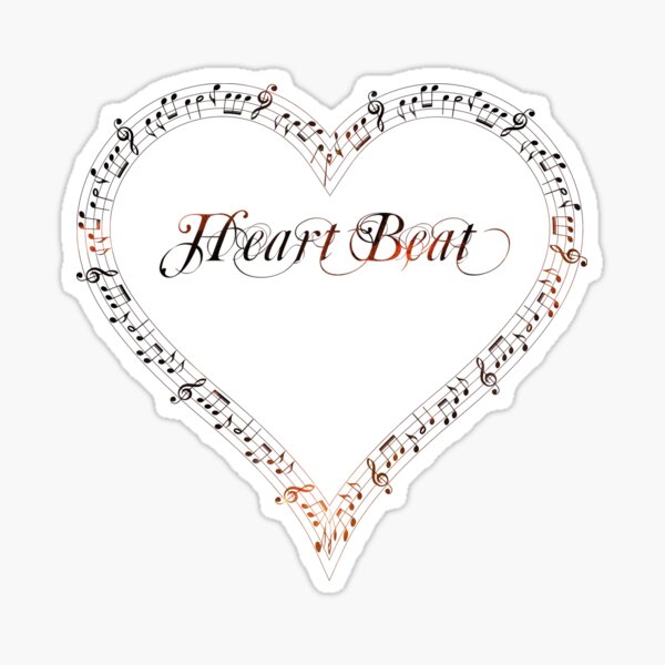 "Heart beat" Sticker by Katana11 | Redbubble