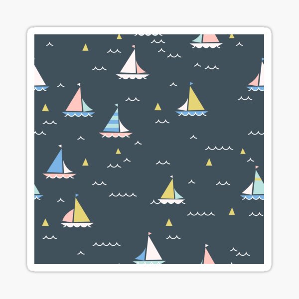 "Small boats" Sticker for Sale by CharlotteLorge | Redbubble