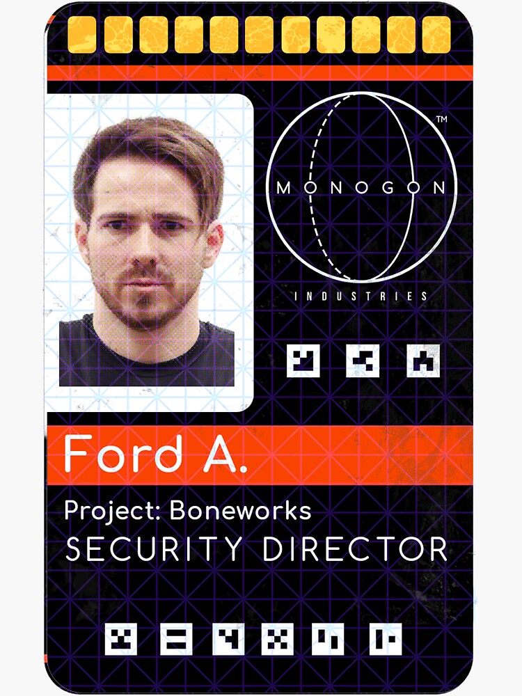 "Arthur Ford ID Boneworks" Sticker for Sale by SM-G950U | Redbubble