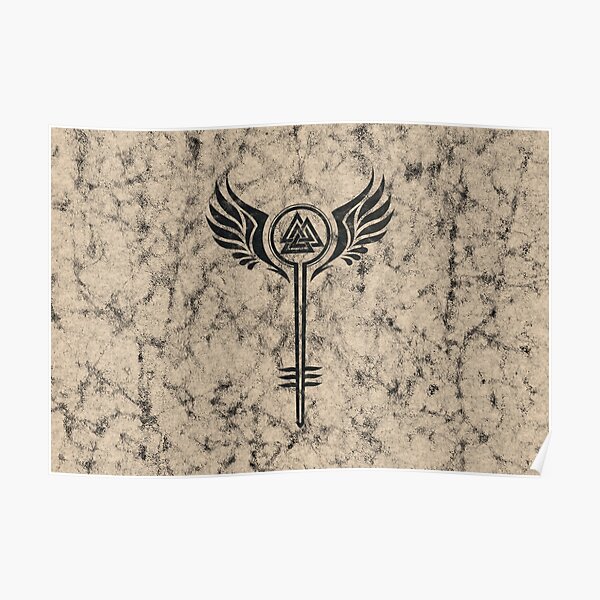 "Valkyrie, Shieldmaiden, Symbol, Odin, Valknut, Sword" Poster by nitty ...