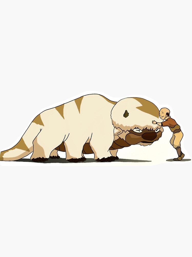 "appa and aang " Sticker by bbybuckybarnes | Redbubble