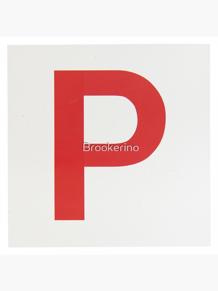 "Red P Plate Probationary" Sticker for Sale by Brookerino | Redbubble