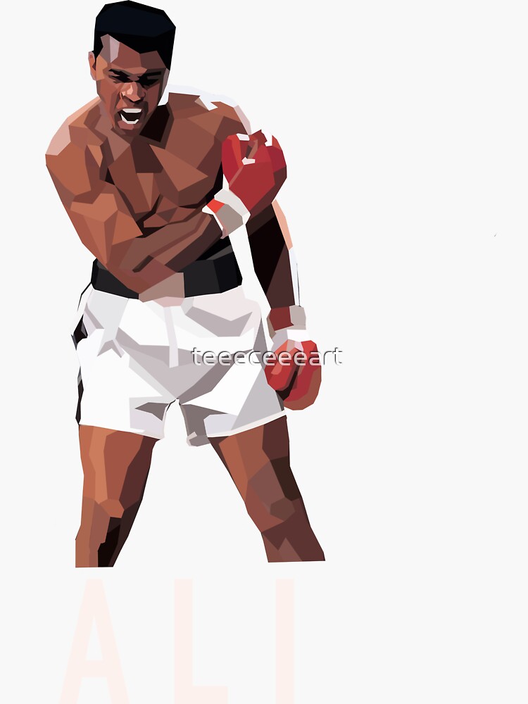"Muhammad Ali" Sticker for Sale by teeeceeeart | Redbubble
