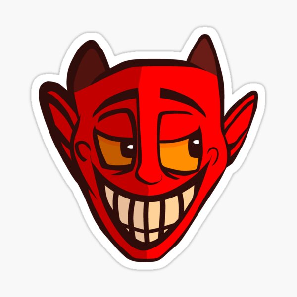 "Devil Face Smile" Sticker for Sale by Shadow2403 | Redbubble