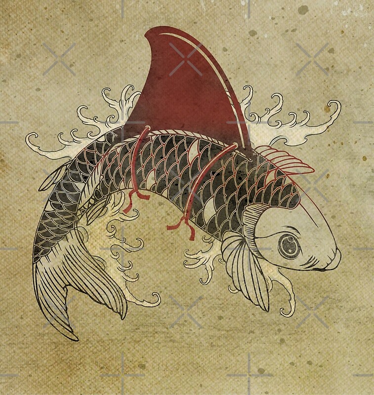 "koi shark fin 03" by Vin Zzep | Redbubble