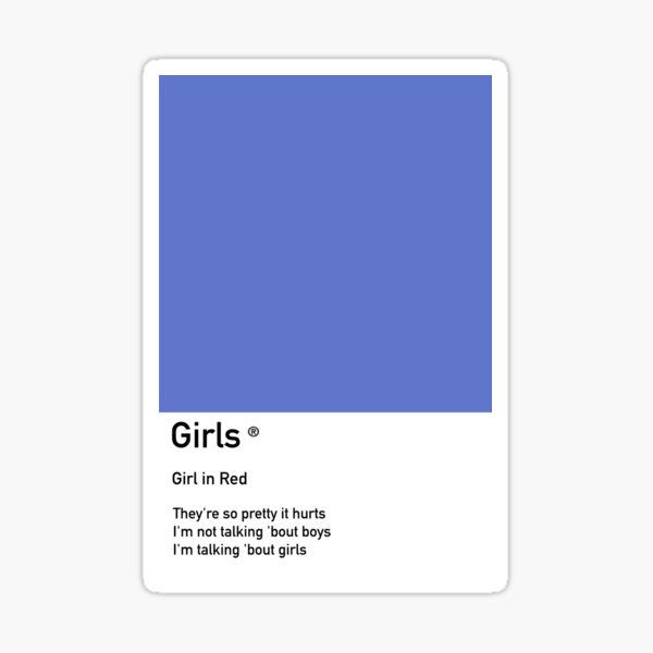 "girls - girl in red" Sticker for Sale by Ellie-Shepherd | Redbubble