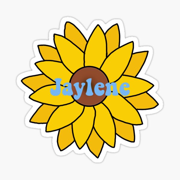 "Jaylene With Sunflower" Sticker by Stickersbyceci | Redbubble