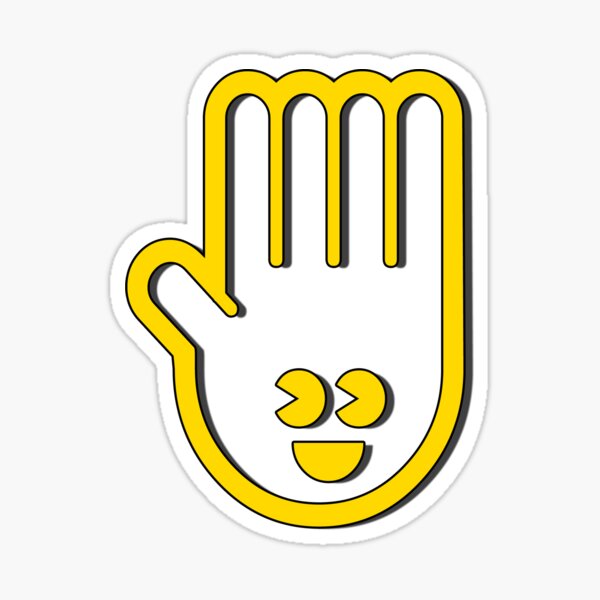 "Hand Face" Sticker for Sale by bdaziz | Redbubble