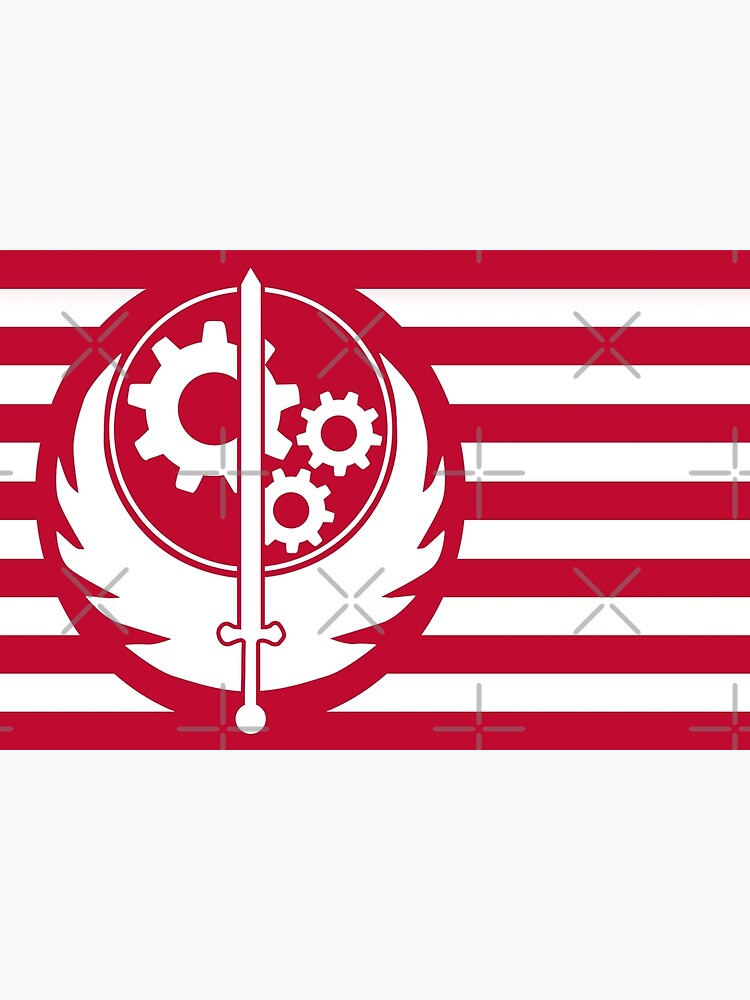 Falllout Brotherhood Of Steel Outcast Flag Premium Matte Vertical Poster