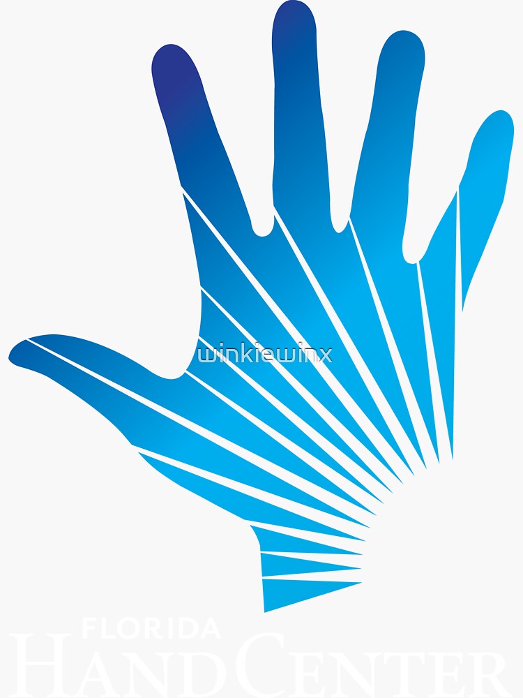 "Florida Hand Center Blue Logo" Sticker for Sale by winkiewinx | Redbubble