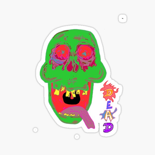 "DEAD" Sticker for Sale by SquirlyOPunker | Redbubble