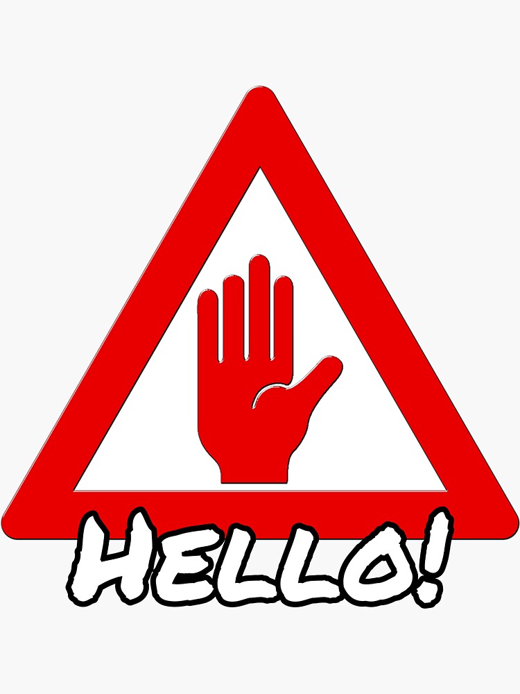 "Hello! Graphic Design" Sticker by Caleb-Turner | Redbubble