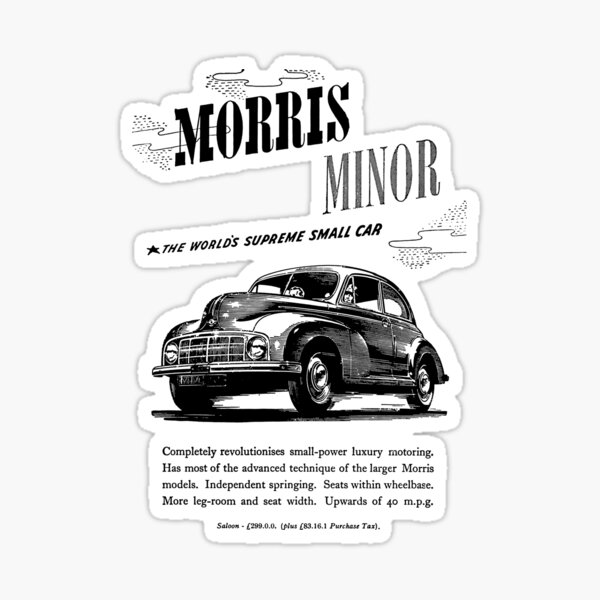 "MORRIS MINOR" Sticker by ThrowbackM2 | Redbubble