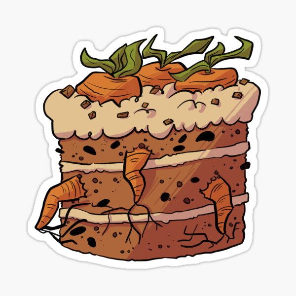 "Carrot Cake" Sticker for Sale by mariogal | Redbubble
