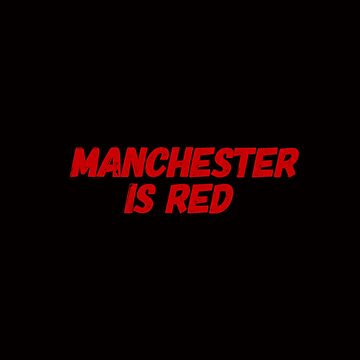 "Football Manchester, Manchester is red, Black" Sticker for Sale by ...