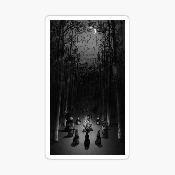 "Paper Jam Poster by Autumn Miller" Sticker by ucodesign | Redbubble