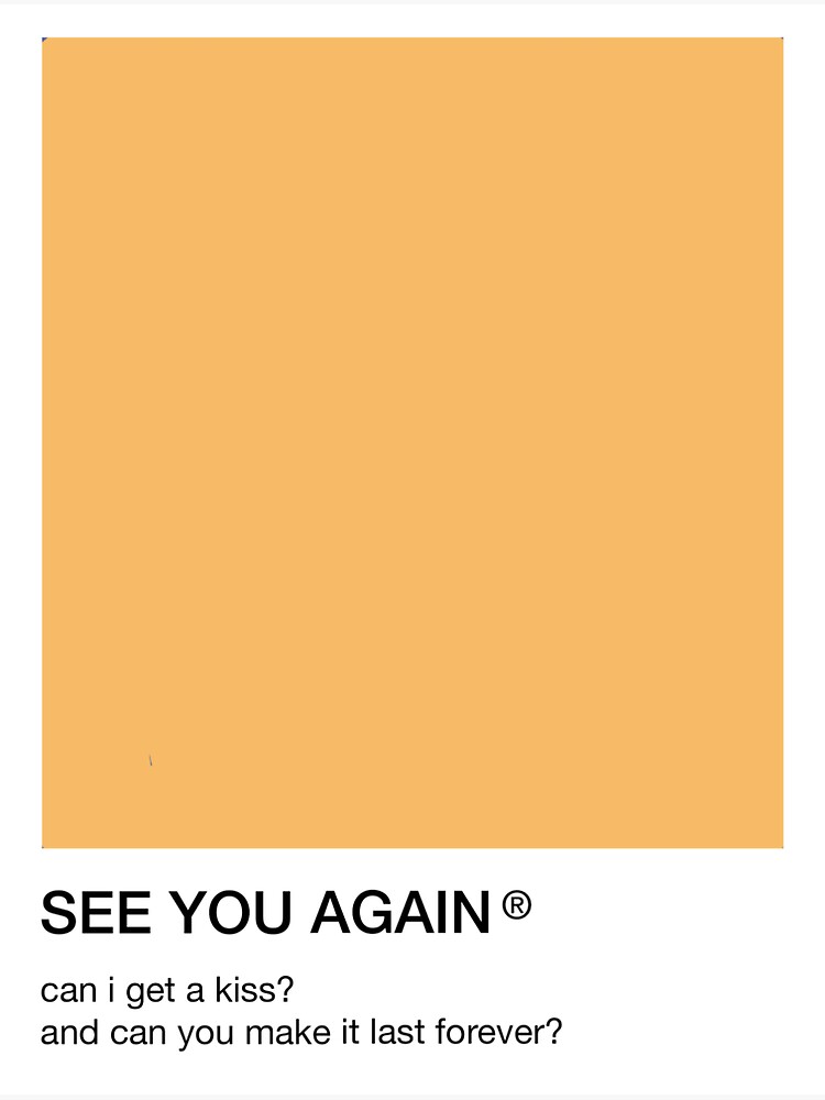 "see you again " Sticker for Sale by brookesextonn | Redbubble