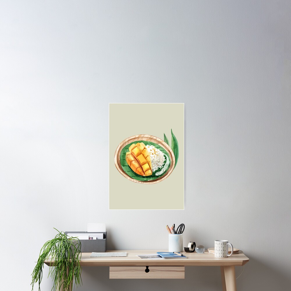 "Thai Mango Sticky Rice" Poster for Sale by NiftyTrinket | Redbubble