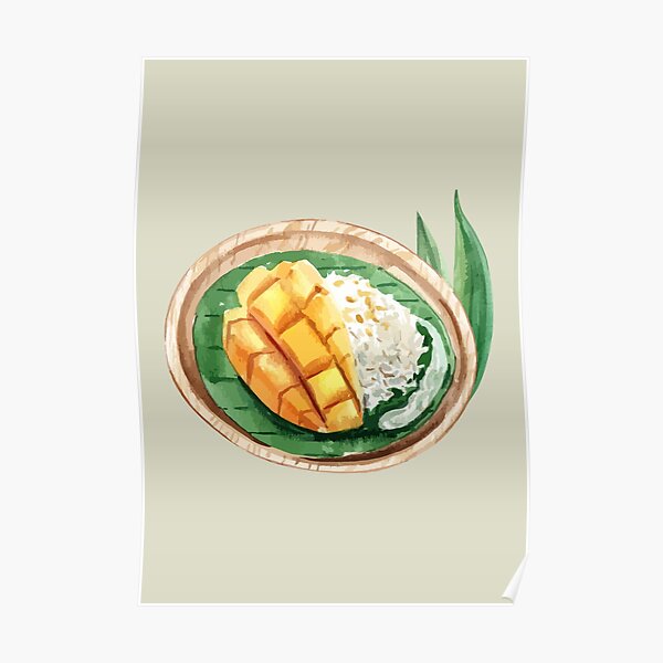 "Thai Mango Sticky Rice" Poster for Sale by NiftyTrinket | Redbubble