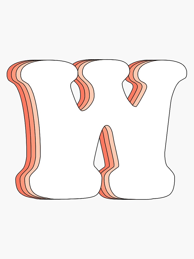 "letter "w" sticker" Sticker by anastasiamanias | Redbubble