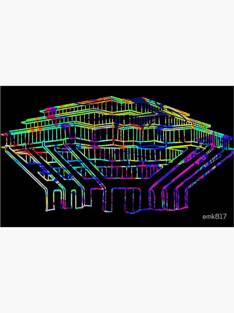 "Geisel library outline" Sticker for Sale by emk817 | Redbubble