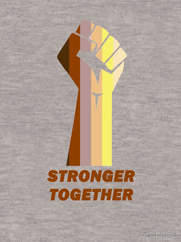 "Stronger Together BLM Multicultural Fist" Lightweight Hoodie for Sale ...