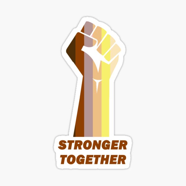 "Stronger Together BLM Multicultural Fist" Sticker for Sale by ...