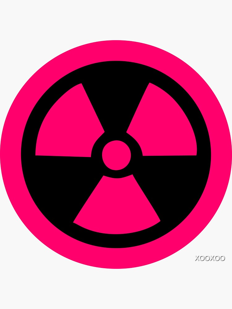 "Neon Pink Radioactive" Sticker by XOOXOO | Redbubble