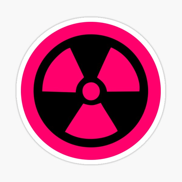 "Neon Pink Radioactive" Sticker by XOOXOO | Redbubble