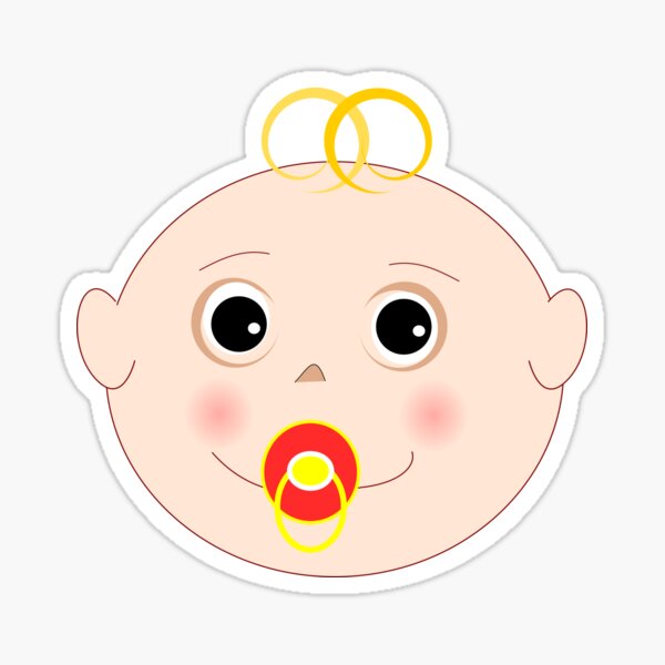 "Smiling Baby with Pacifier" Sticker for Sale by jutulen | Redbubble