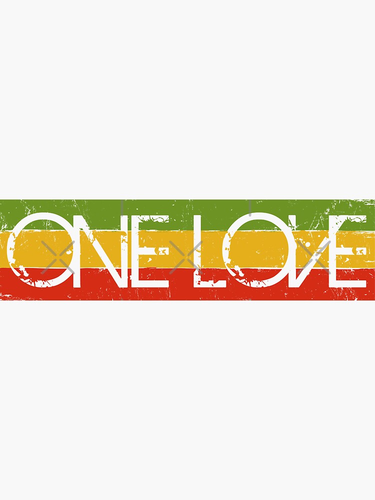"Rasta Colors One Love" Sticker for Sale by BRVART | Redbubble