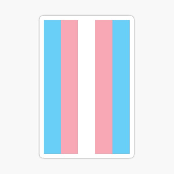 "Vertical Trans Pride Flag" Sticker by AfterJune | Redbubble