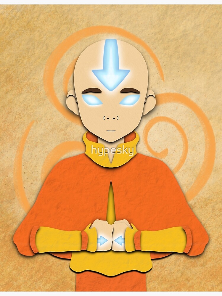 "Avatar Aang Paper Art" Poster by hypesky | Redbubble
