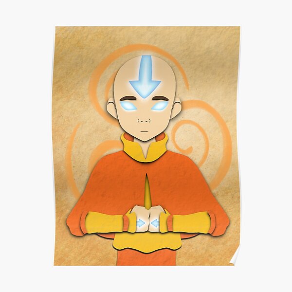 "Avatar Aang Paper Art" Poster by hypesky | Redbubble