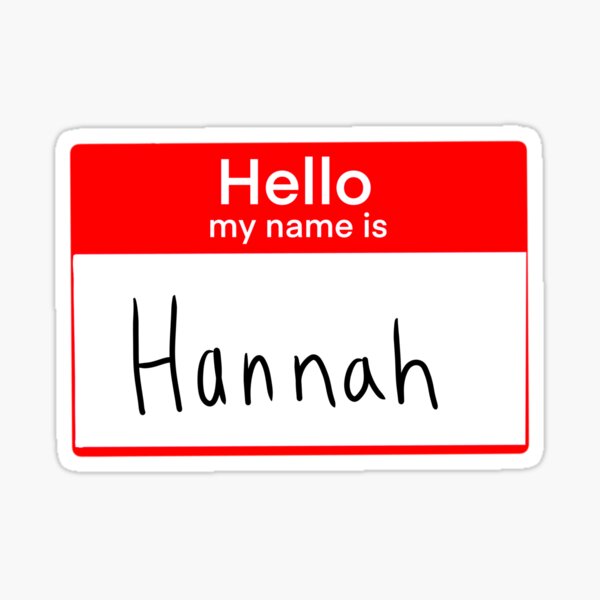 "Hannah" Sticker by FrendalMaeArt | Redbubble