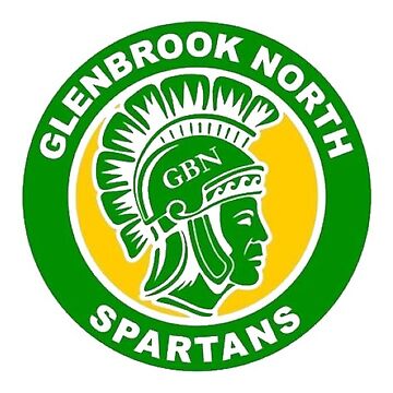 "Glenbrook North High School Green and Yellow Circular Spartan Mascot ...