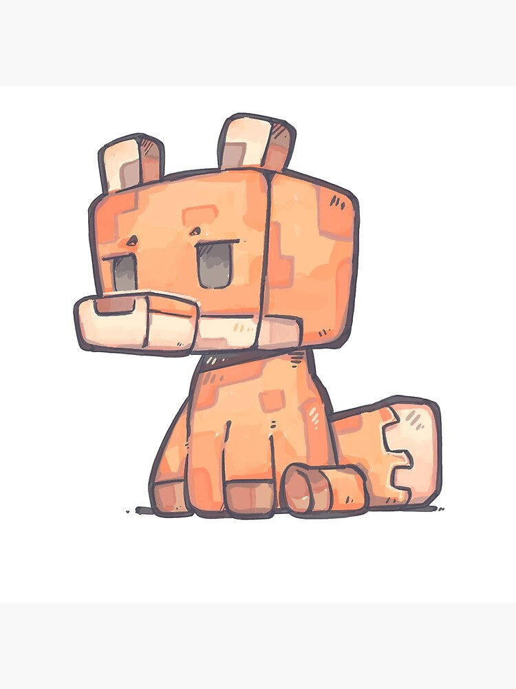 "Minecraft Fox Artwork" Art Print for Sale by ItzRens | Redbubble