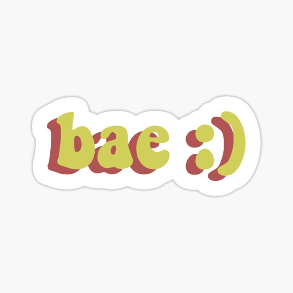 "Bae :) Sticker" Sticker by stukostickers | Redbubble
