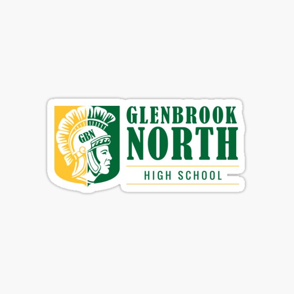 "GBN Glenbrook North High School Yellow and Green Horizontal ...