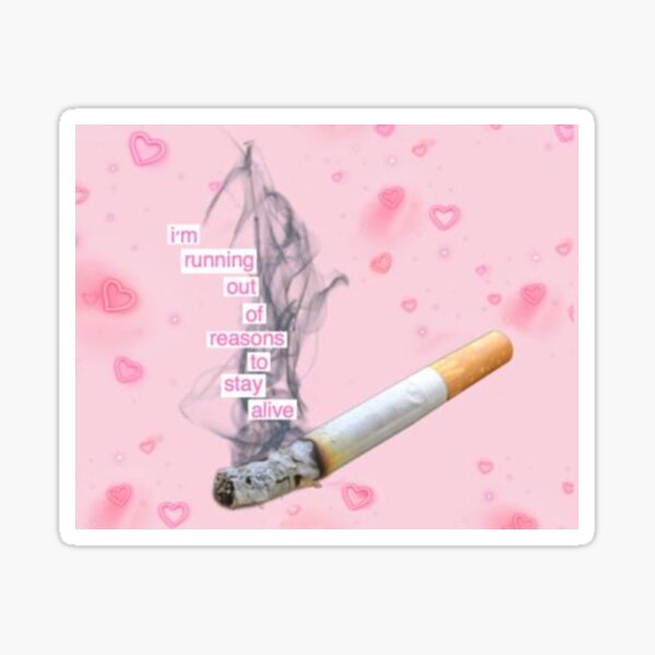 "sad pink aesthetic" Sticker by elinguinness | Redbubble