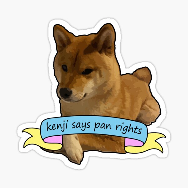 "Pan Rights Kenji" Sticker for Sale by Bexthenerd | Redbubble