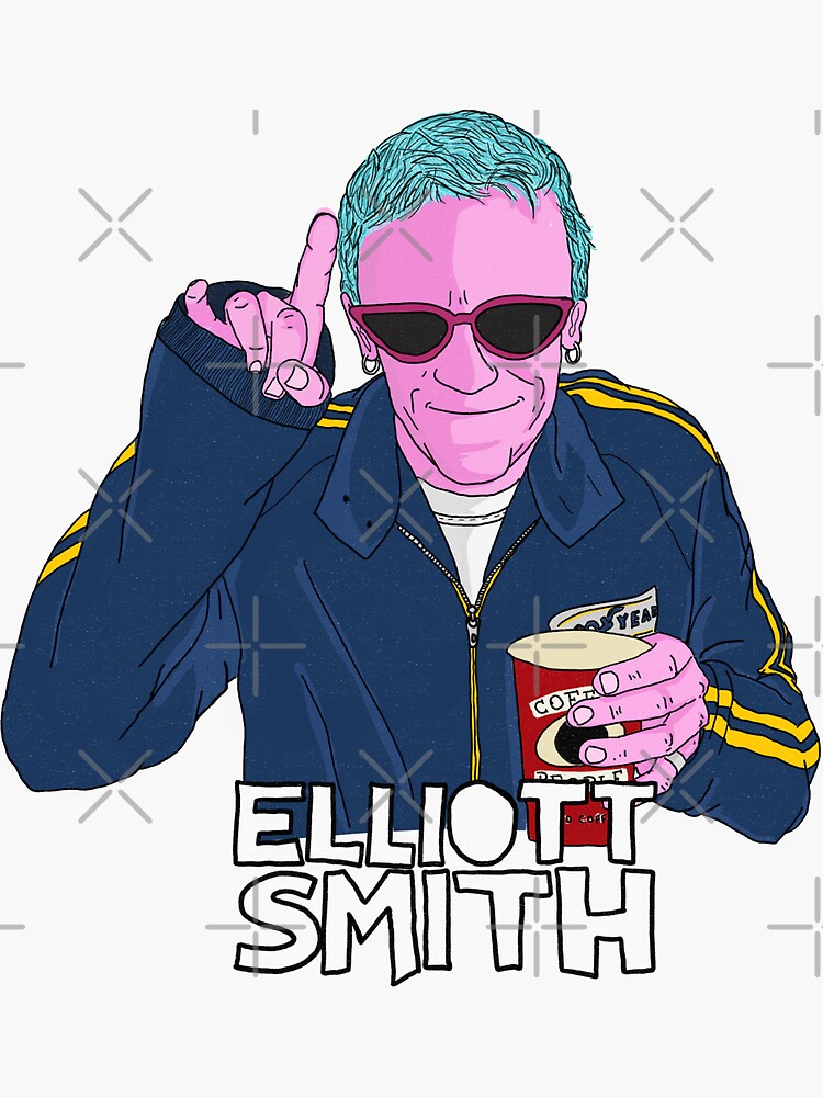 "Elliott Smith" Sticker for Sale by rockandrell | Redbubble