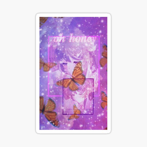 "Cute aesthetic purple butterfly" Sticker by Gingerale893 | Redbubble