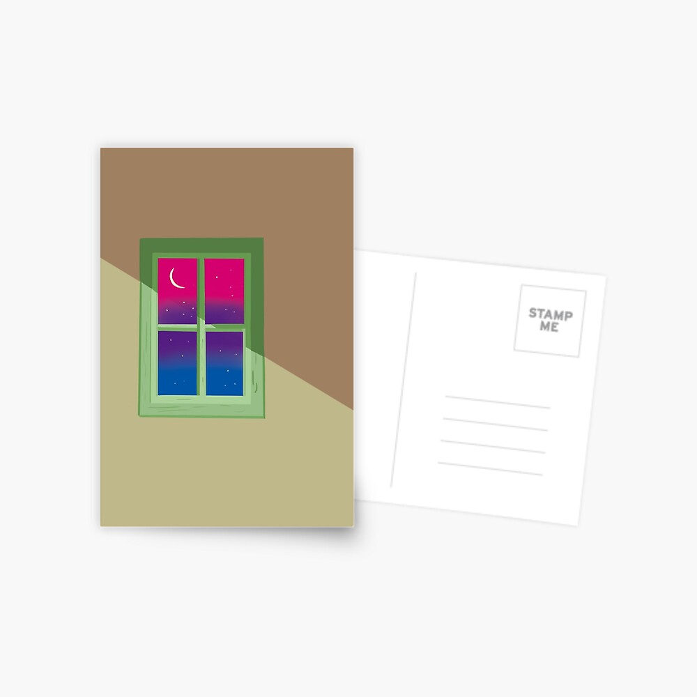 "Subtle Bisexual Pride Background" Postcard for Sale by violetsummerart ...
