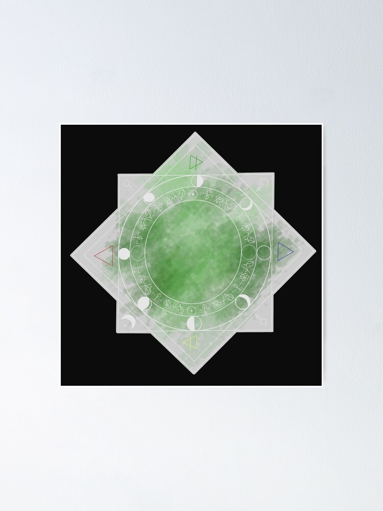 "Green Sigil" Poster by Rosies-creation | Redbubble