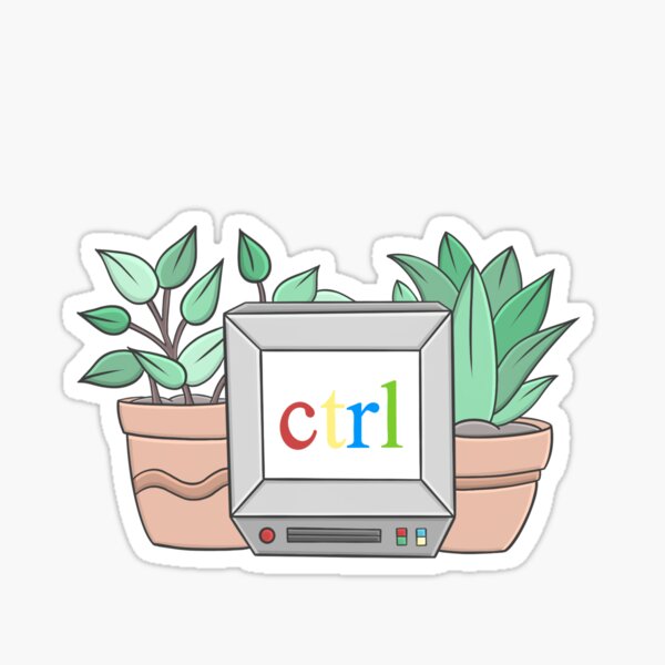 "Ctrl TV" Sticker by baeareadesigns | Redbubble