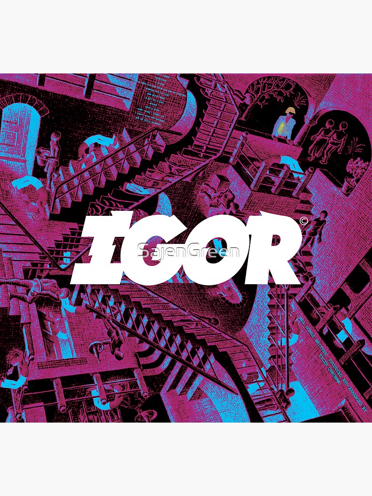 Pegatina « esta portada alternativa del álbum IGOR utiliza colores y ...
