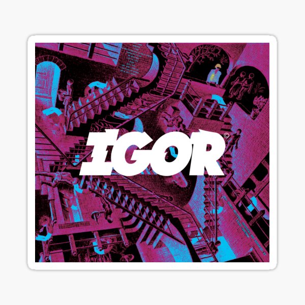 Pegatina « esta portada alternativa del álbum IGOR utiliza colores y ...